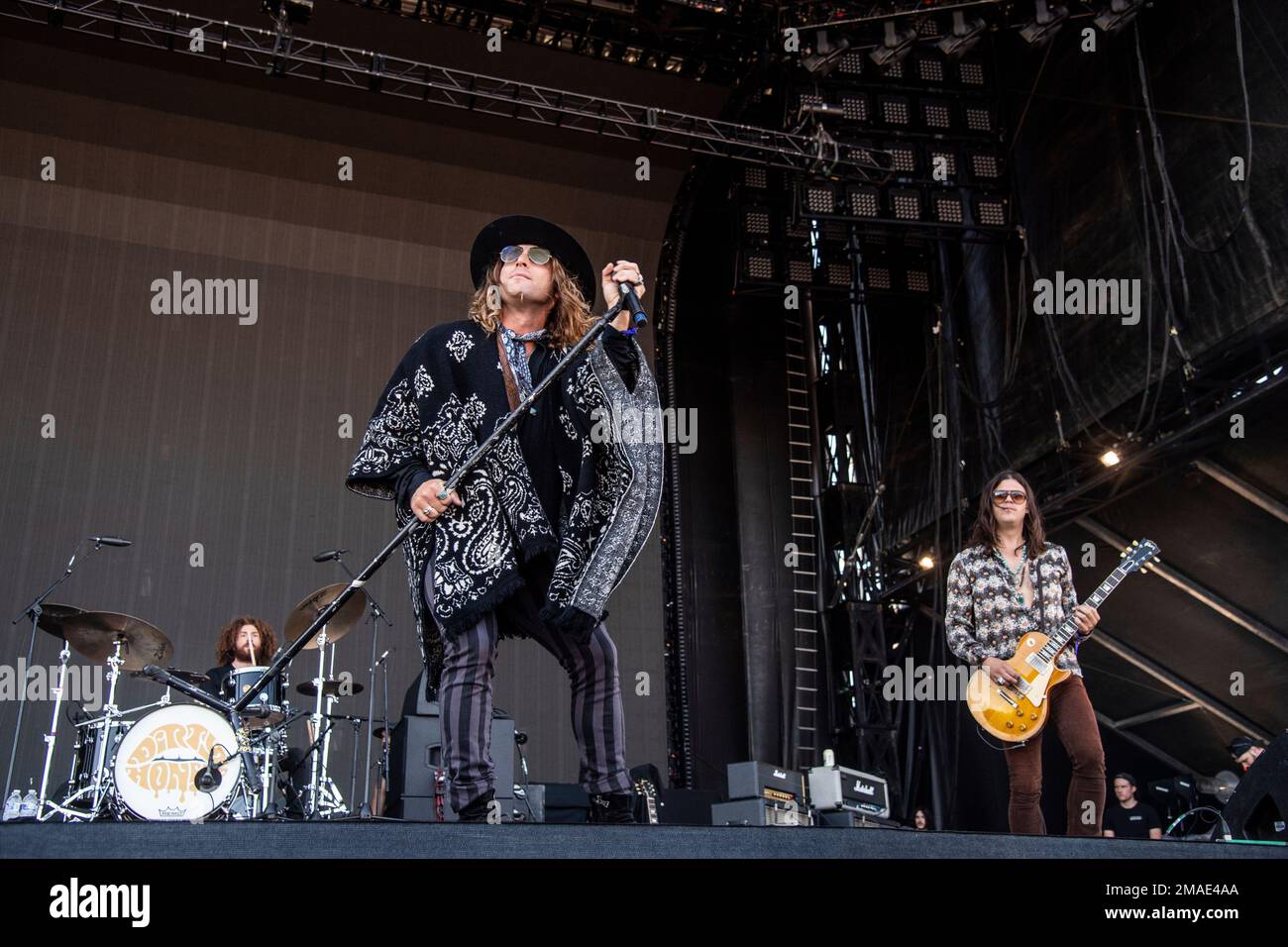 Marc Labelle of Dirty Honey performs at the Louder Than Life Music ...