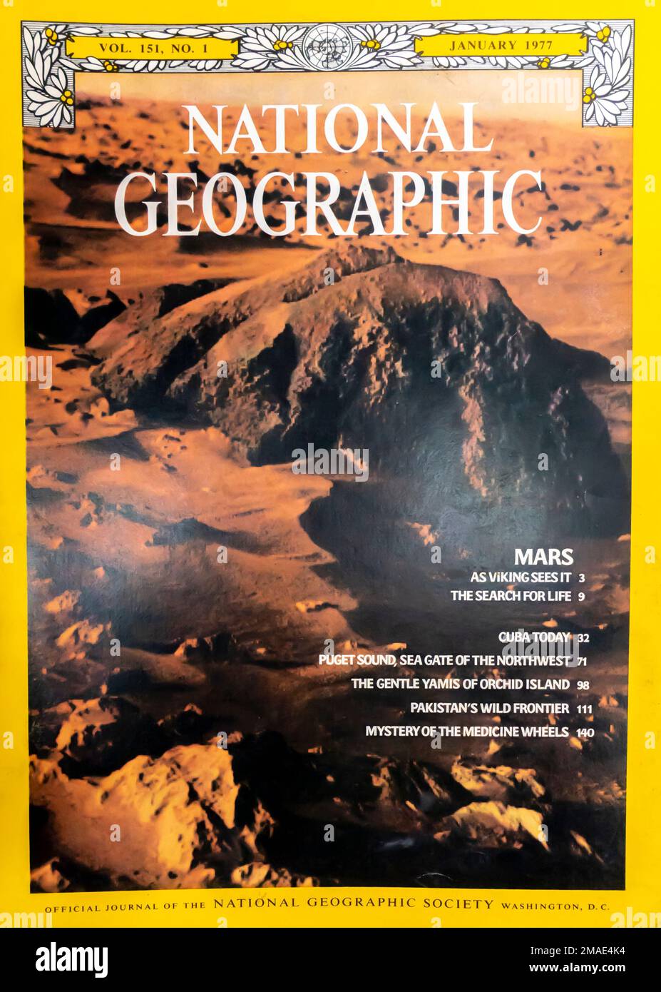 National Geographic magazine cover January 1977 Stock Photo - Alamy