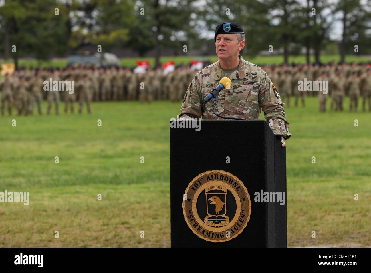 Maj. Gen. JP McGee, commanding general of the 101st Airborne Division ...