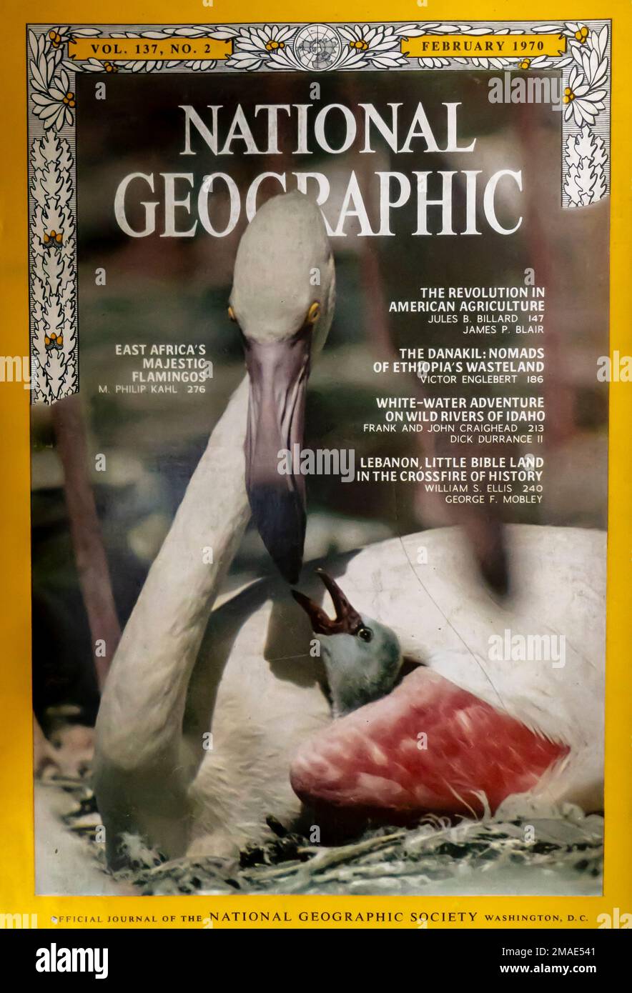 National Geographic magazine cover February 1970 Stock Photo - Alamy
