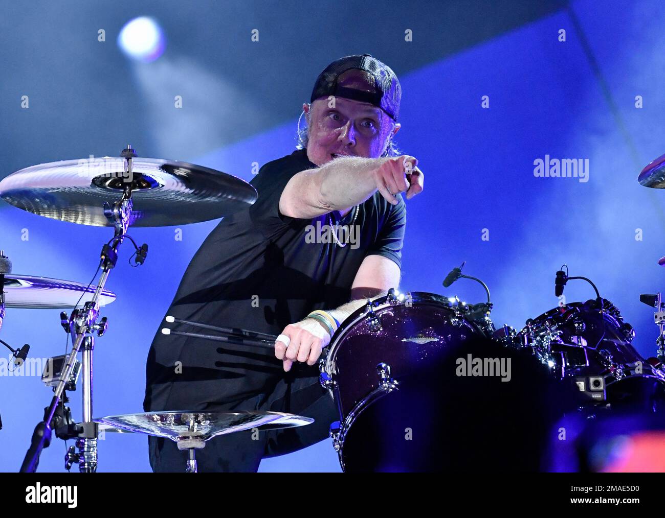 Lars Ulrich of Metallica performs during the Global Citizen Festival on ...