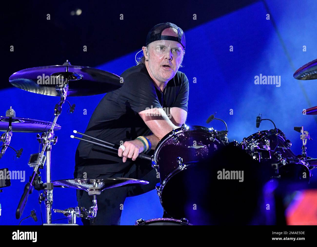 Lars Ulrich of Metallica performs during the Global Citizen Festival on ...