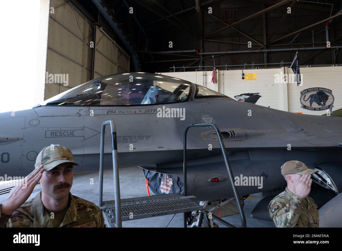 Staff Sgt. Tyler Kemp, left, dedicated crew chief, and Airman 1st Class ...