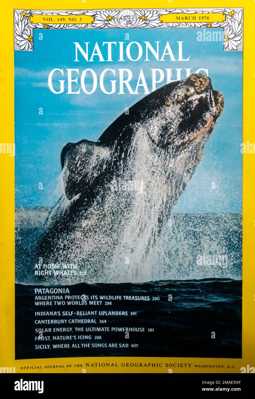 National Geographic magazine cover March 1976 Stock Photo - Alamy