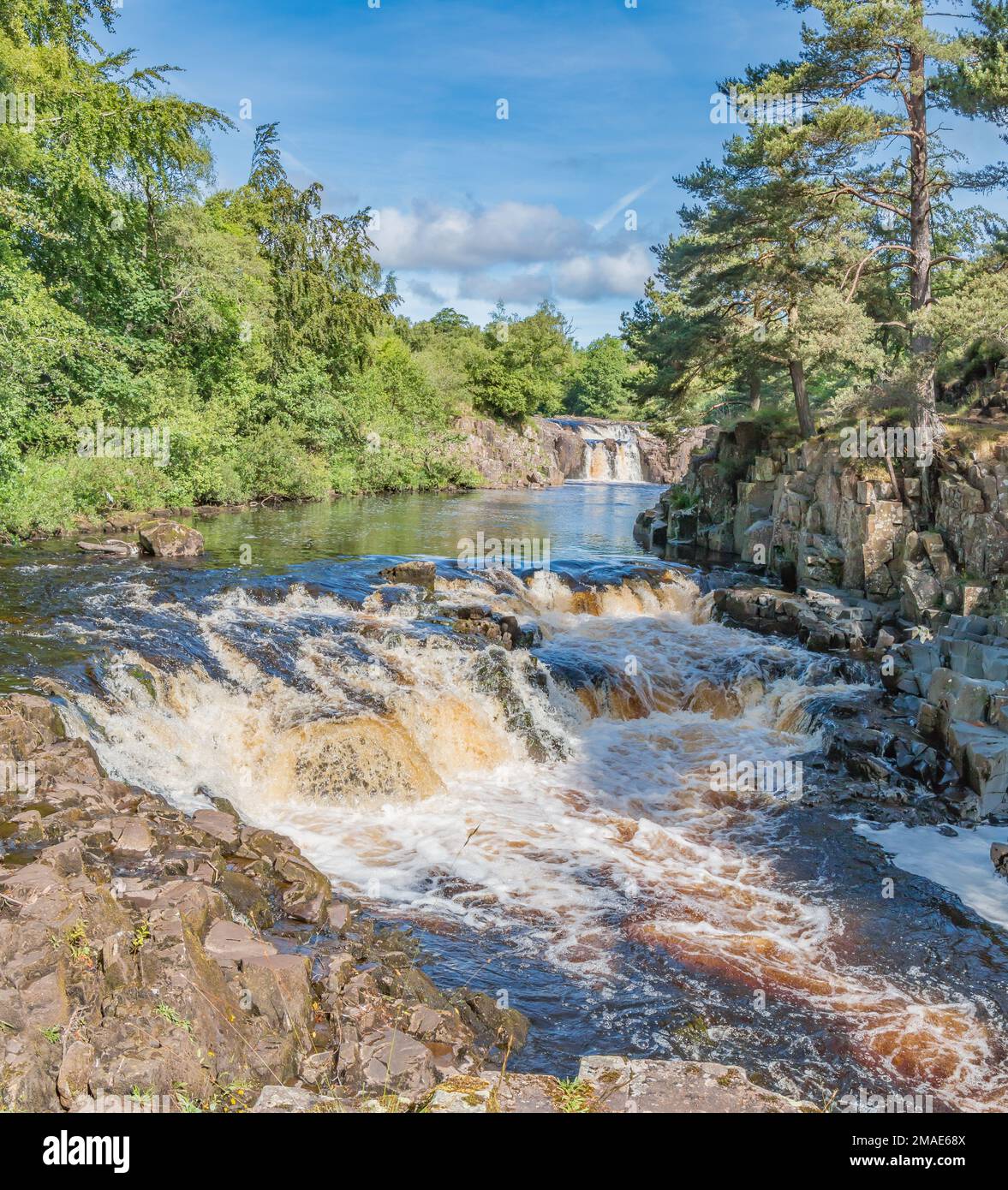 Low Force Waterfall on the River Tees at Bowlees, Upper Teesdale in ...