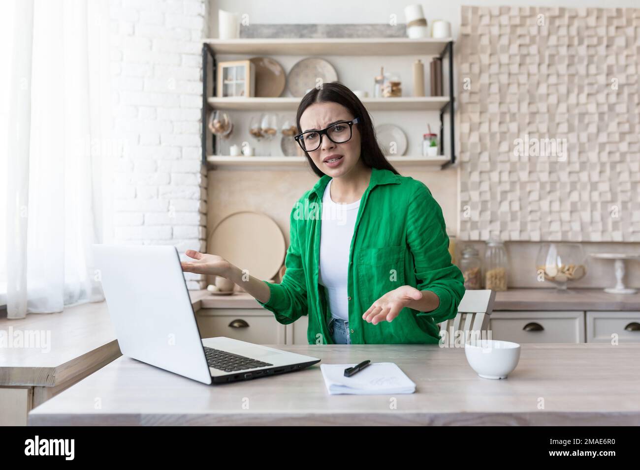 Angry furious woman working home hi-res stock photography and images ...