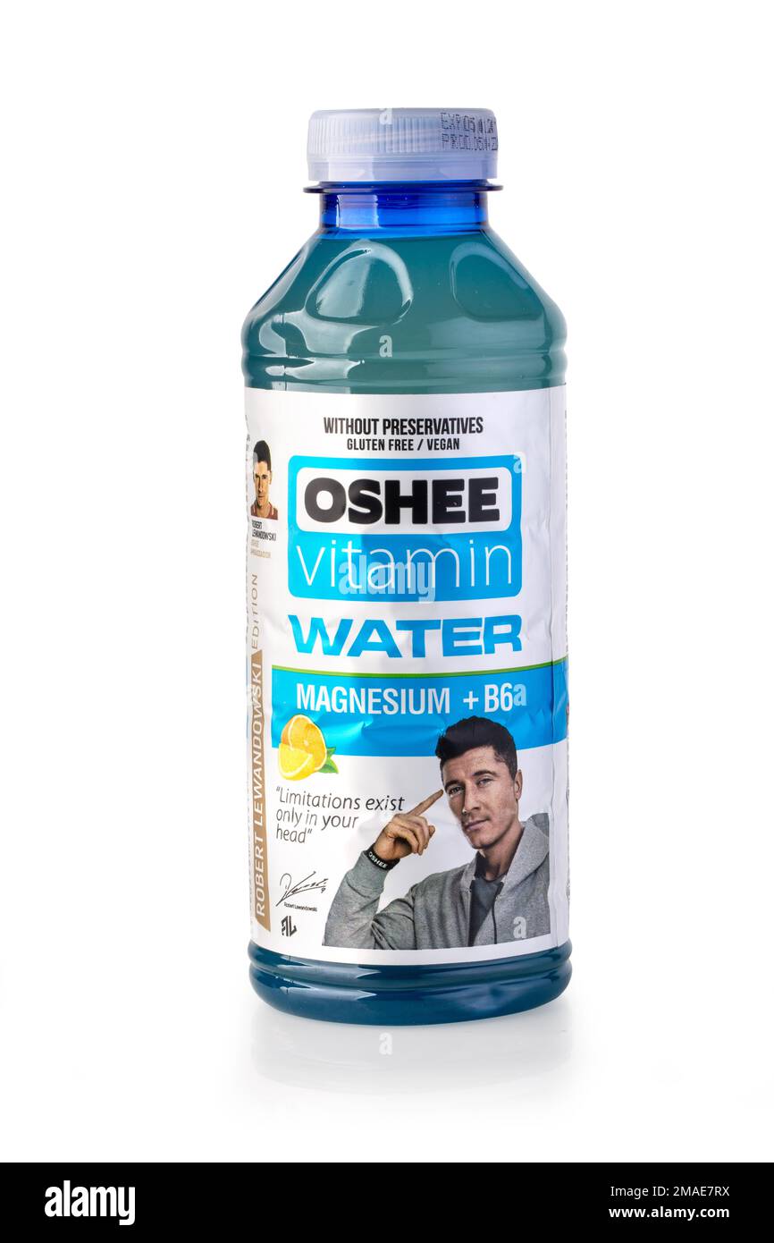 Chisinau,Moldova Julie 12, 20018: A bottle of Oshee Vitamin 555 ml. The ...