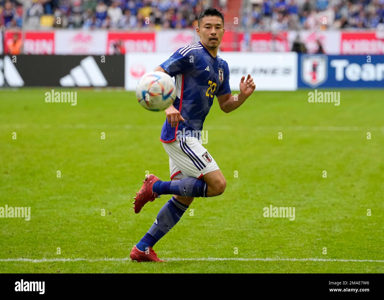 Japan's Yuta Nakayama is pictured prior the international friendly ...