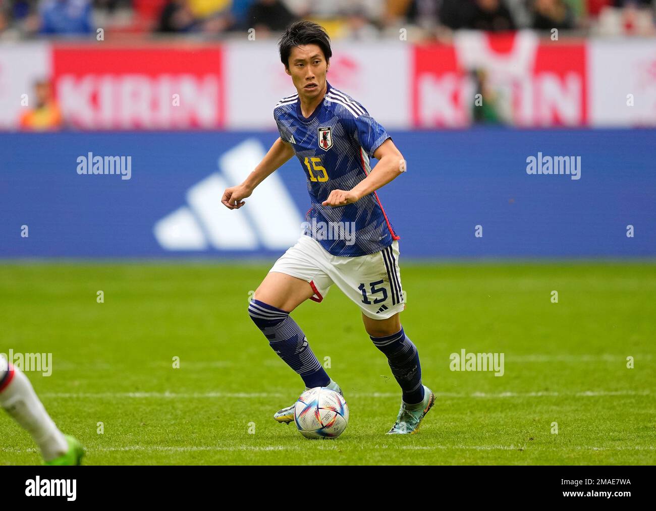 Japan's Daichi Kamada is pictured prior the international friendly ...