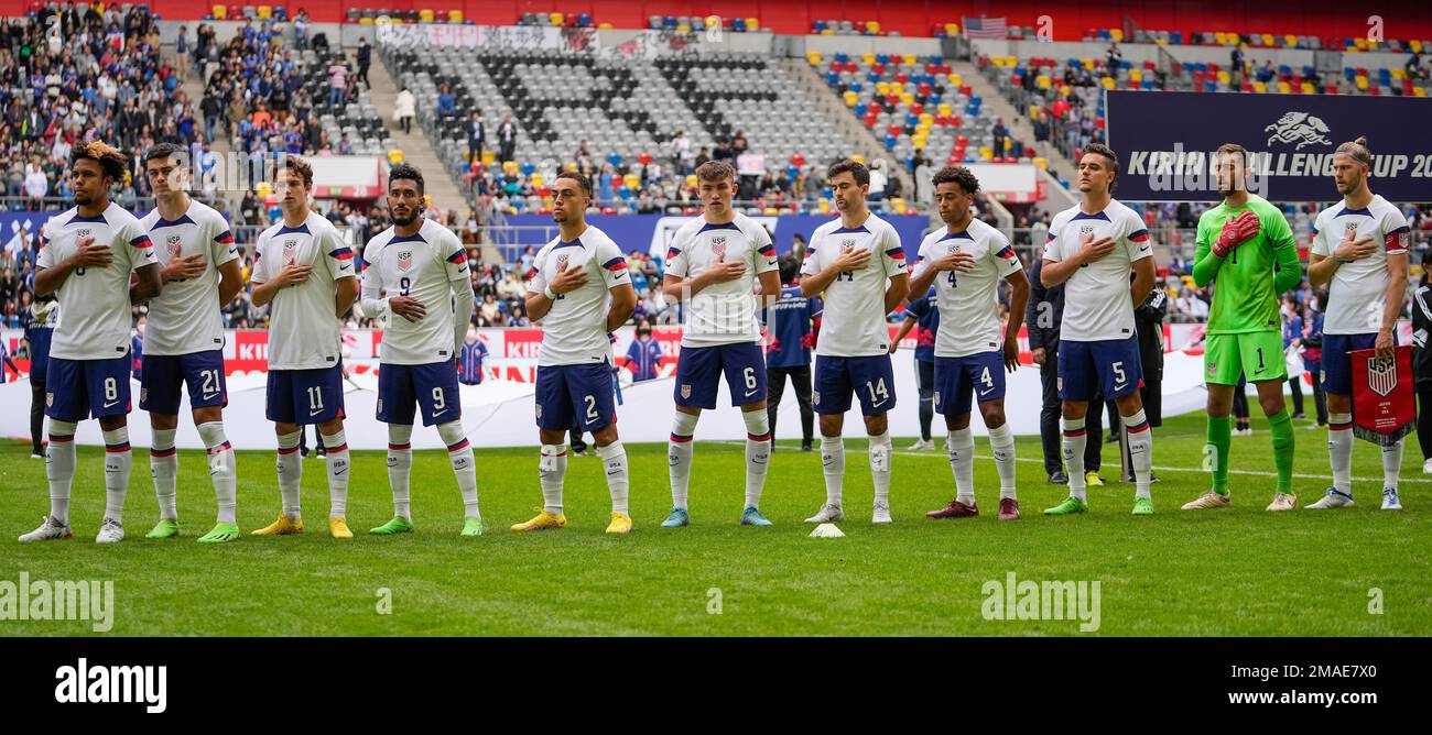 Team USA is pictured prior the international friendly soccer match ...