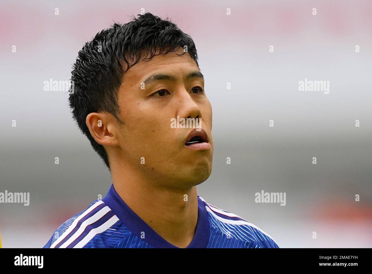 Japan's Wataru Endo is pictured prior the international friendly soccer ...