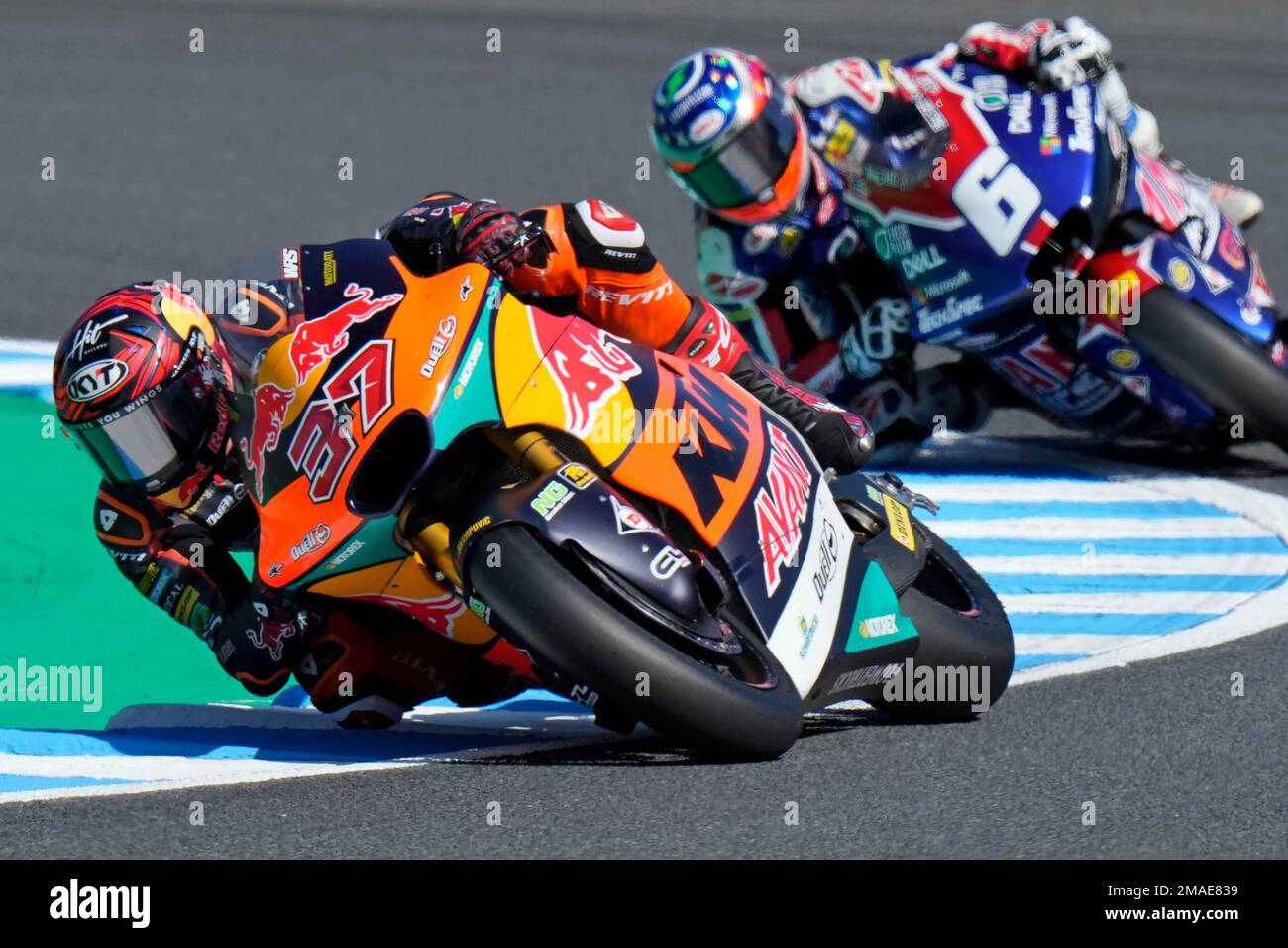 Spanish rider Augusto Fernandez of Red Bull KTM Ajo steers his ...