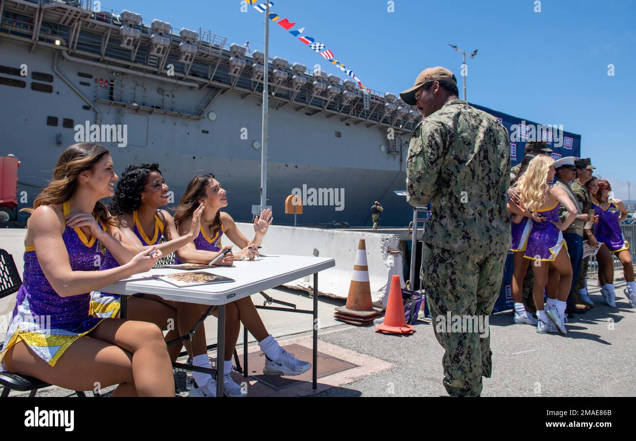 LOS ANGELES (May 26, 2022) Members of the Los Angeles Lakers ...
