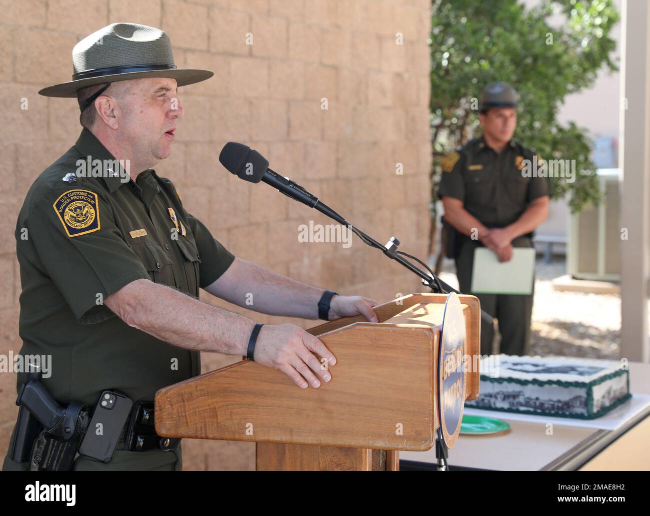 Big Bend Sector Chief Patrol Agent Sean McGoffin speaks at Border ...