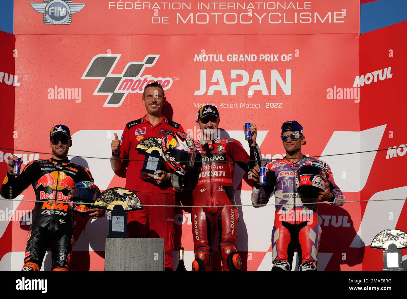 Winner Australian rider Jack Miller of the Ducati Lenovo Team, third ...
