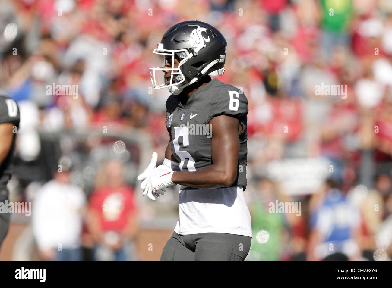 Washington State defensive back Chau Smith-Wade stands on the field ...