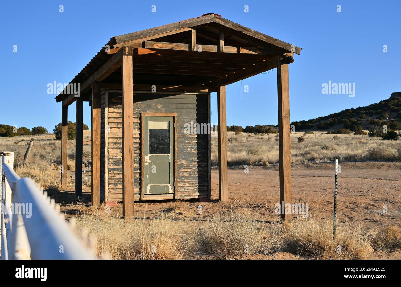 An exterior view shows the entrance to the Bonanza Creek Ranch on ...