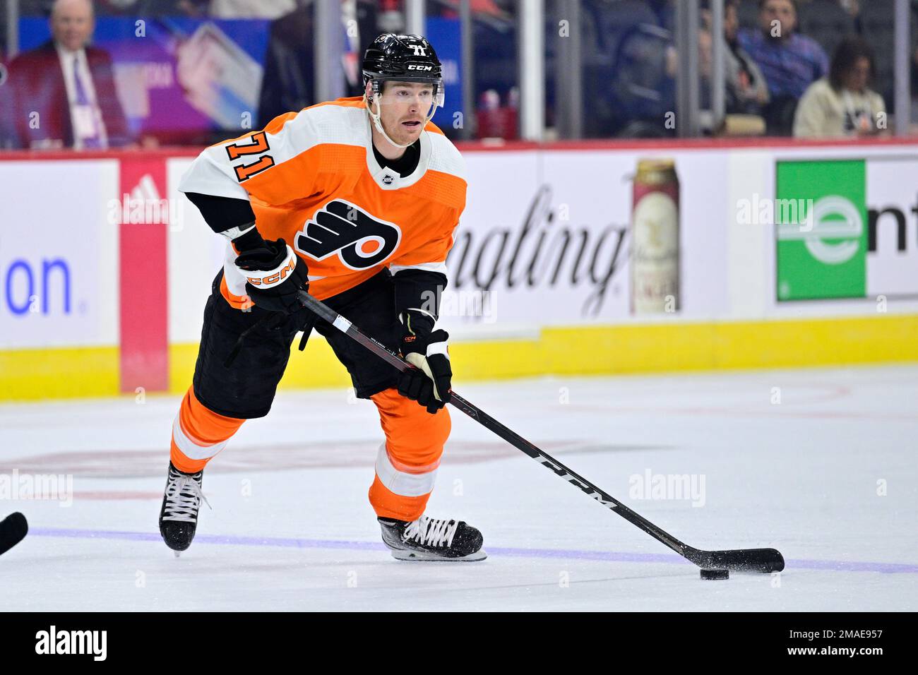 Philadelphia Flyers' Max Willman in action during a preseason NHL ...