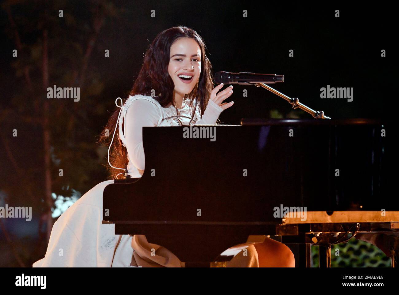 Rosalía performs during the Global Citizen Festival on Saturday, Sept ...