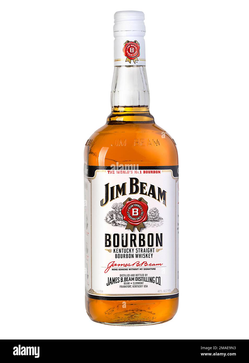 CHISINAU, MOLDOVA - December 25, 2015: Photo of a bottle of Jim Beam ...