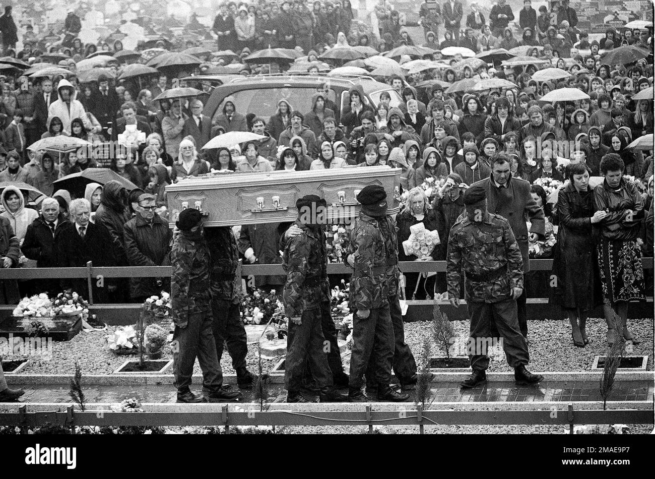 FILE - The coffin containing the body of hunger striker Bobby Sands is ...