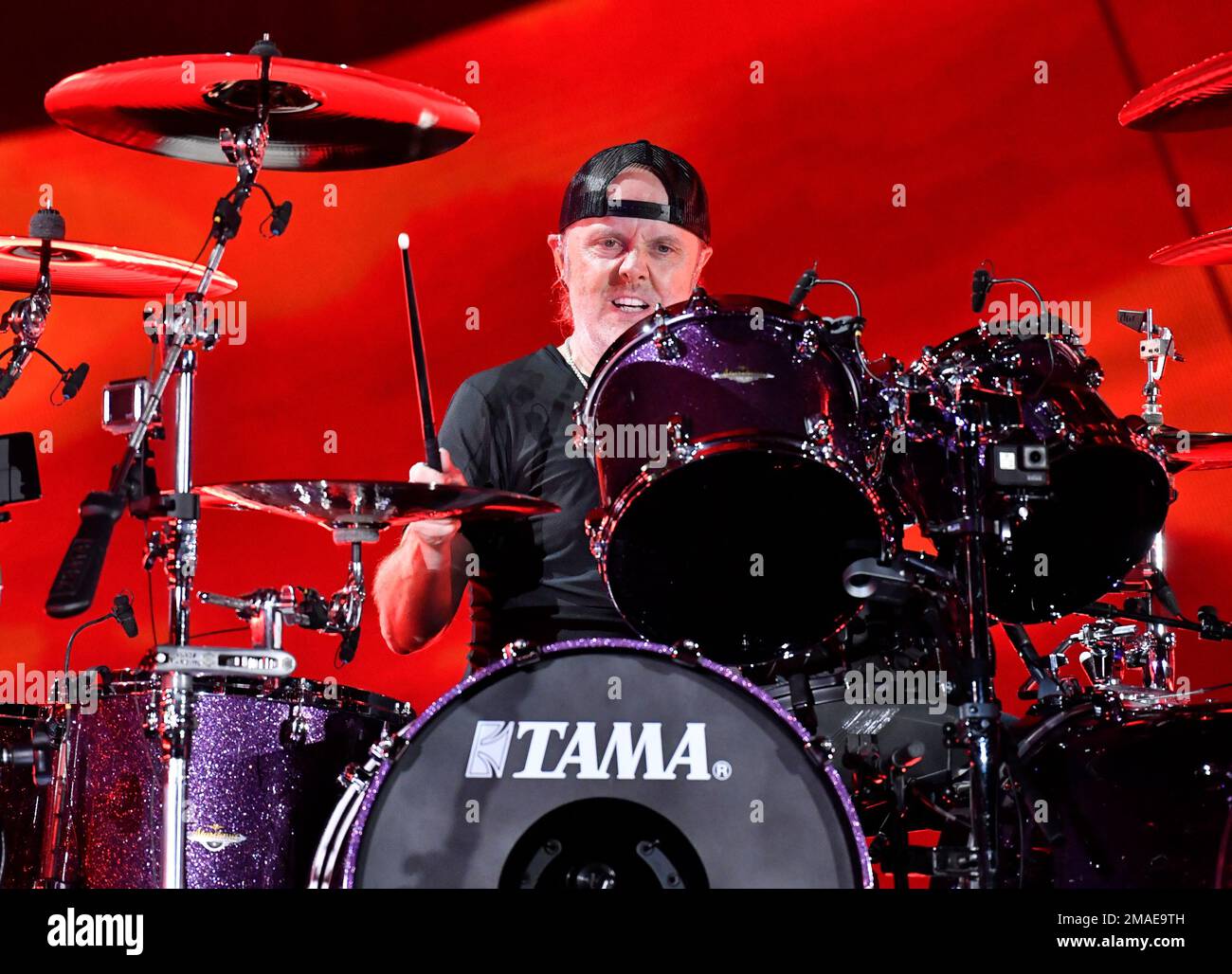 Lars Ulrich of Metallica performs during the Global Citizen Festival on ...