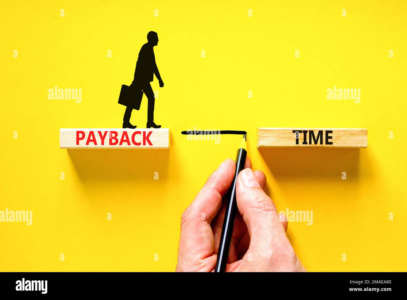 Payback time symbol. Concept words Payback time on wooden blocks ...