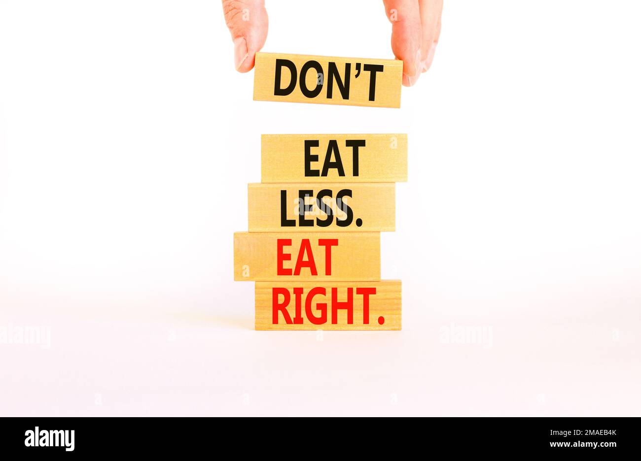 Eat less or right symbol. Concept words Do not eat less, eat right on ...