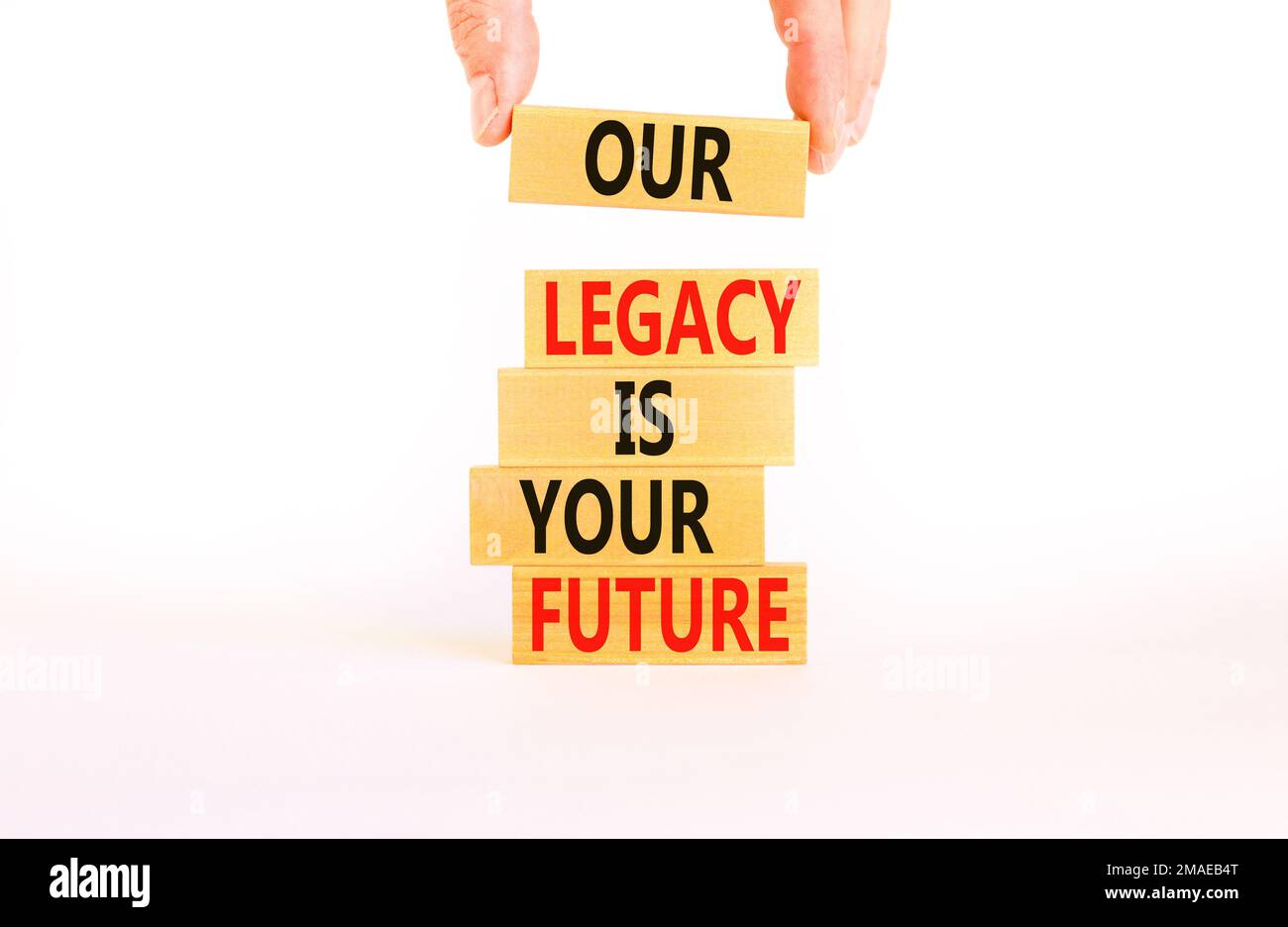 Legacy and future symbol. Concept words Our legacy is your future on ...