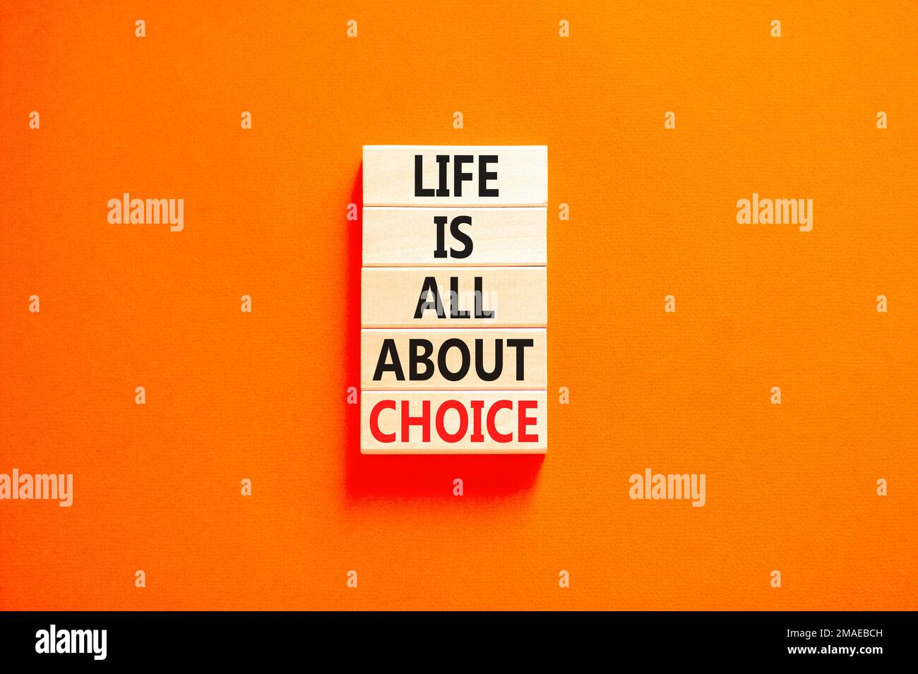 Choice and life symbol. Concept words Life is all about choice on ...
