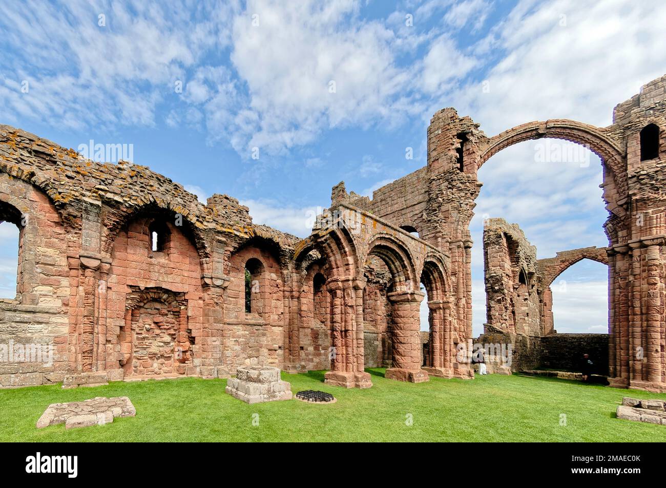 The Ruins of Lindisfarne Priory Stock Photo - Alamy
