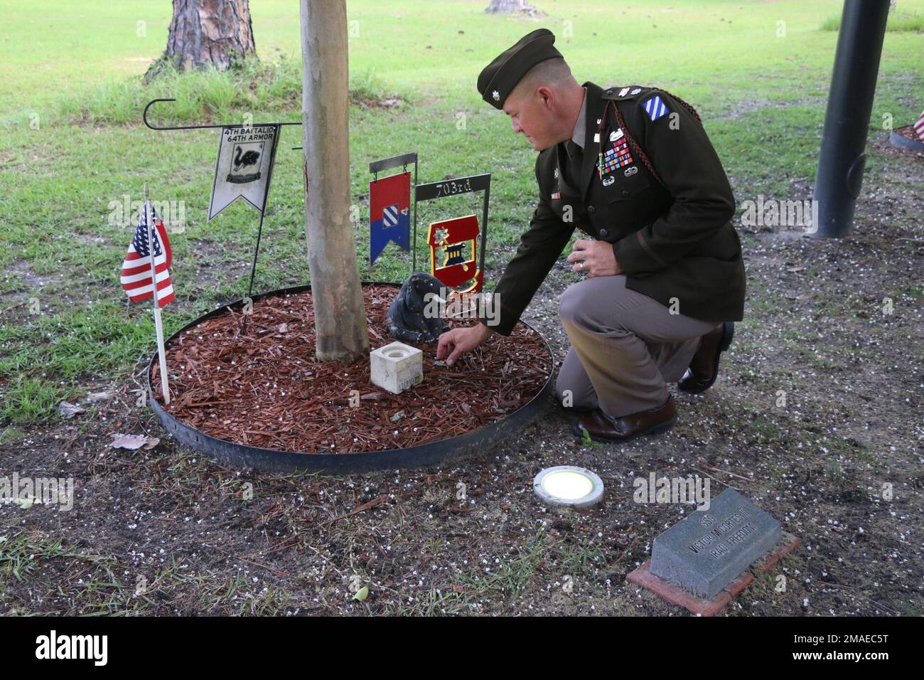 Lt. Col. Harley Jennings, commander of the "Maintain Battalion," 703rd ...