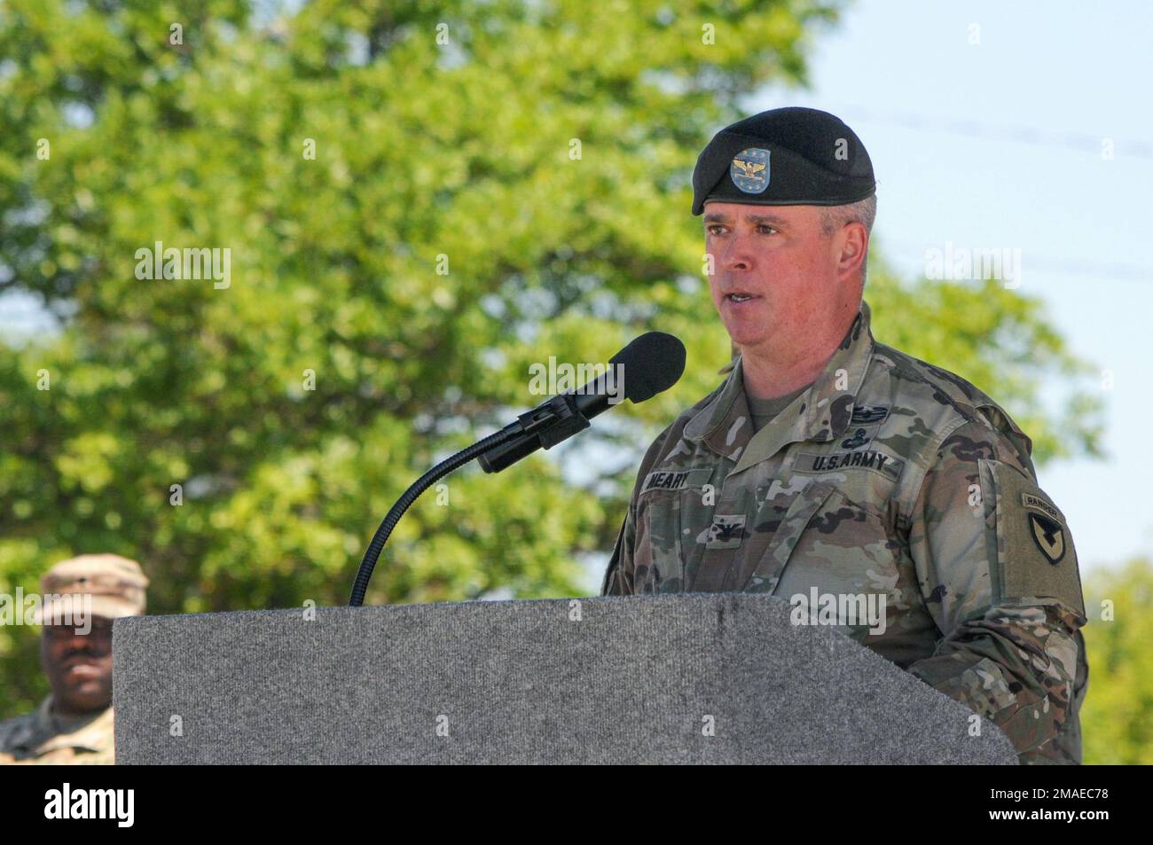 U.S. Army Col. Christian M. Neary, incoming commander of the 642nd ...