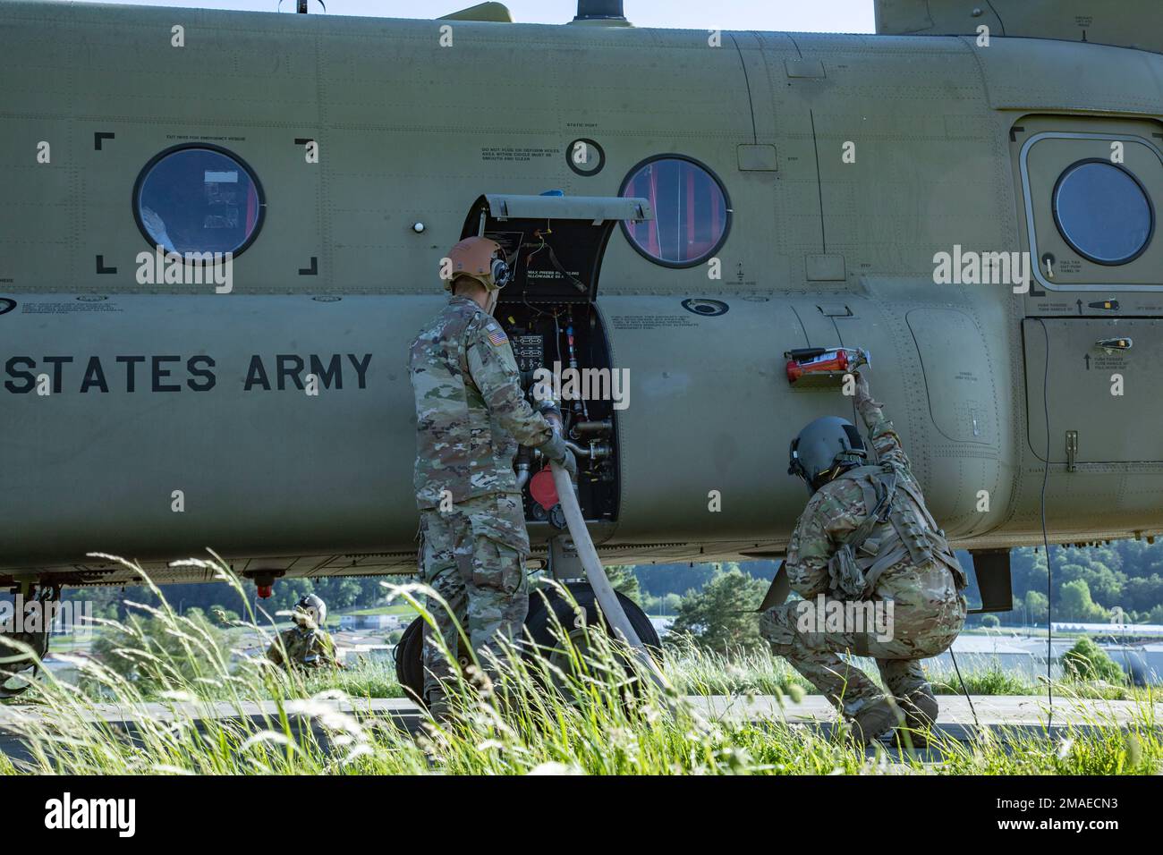 A Petroleum Supply Specialist assigned to Alpha Company, 615th Aviation ...