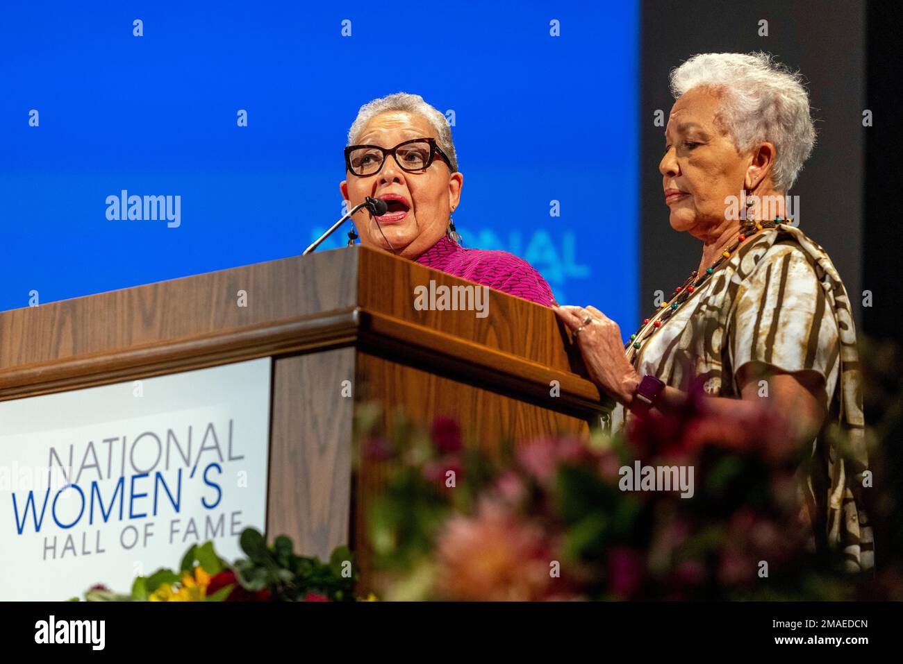 Katherine Moore and Joylette Hylick, daughters of Katherine Johnson ...