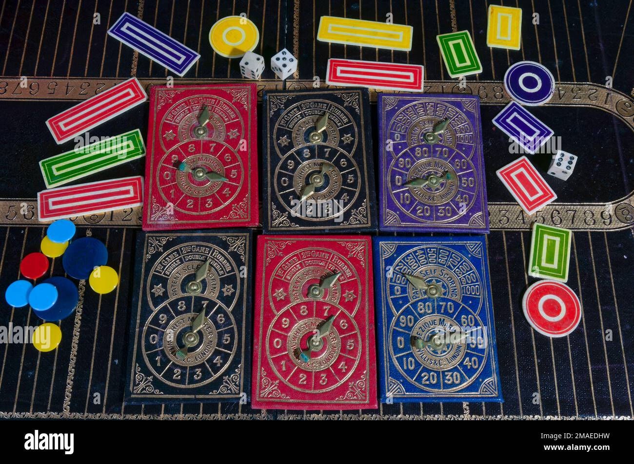 Items from a Victorian Games Compendium Stock Photo - Alamy