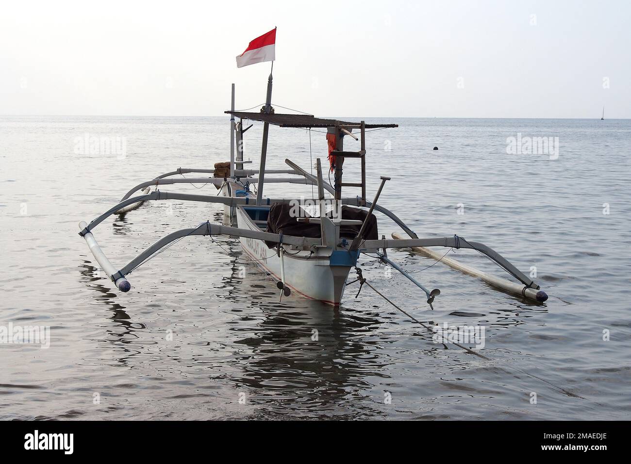 traditional Balinese boat, Lovina Beach, Buleleng Regency, Bali ...