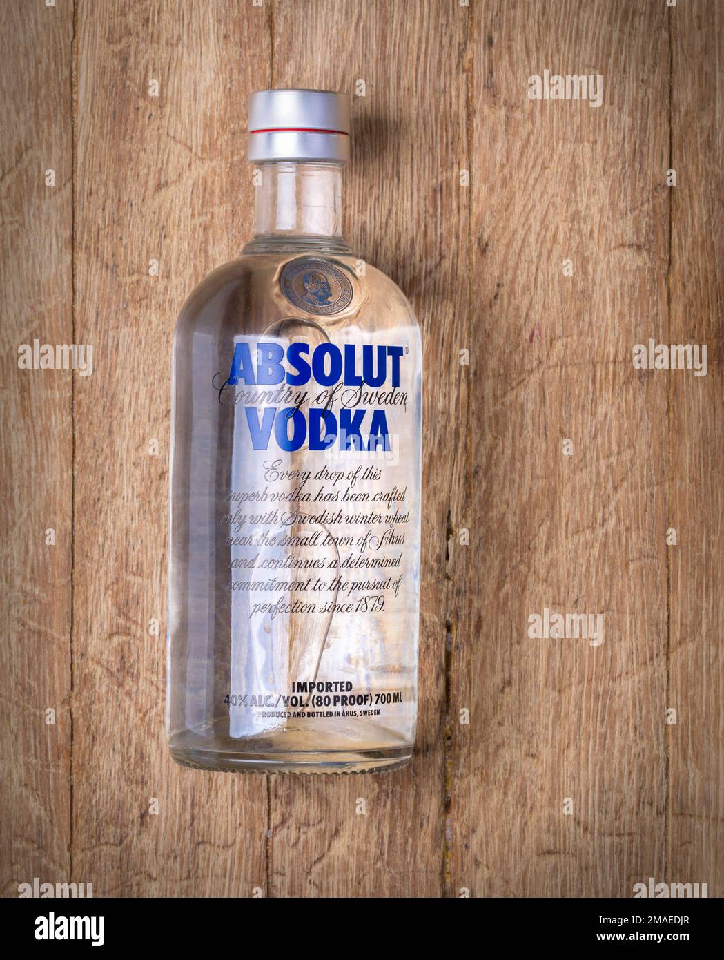Chisinau, Moldova November 17, 2016:Absolut Vodka is a brand of vodka ...