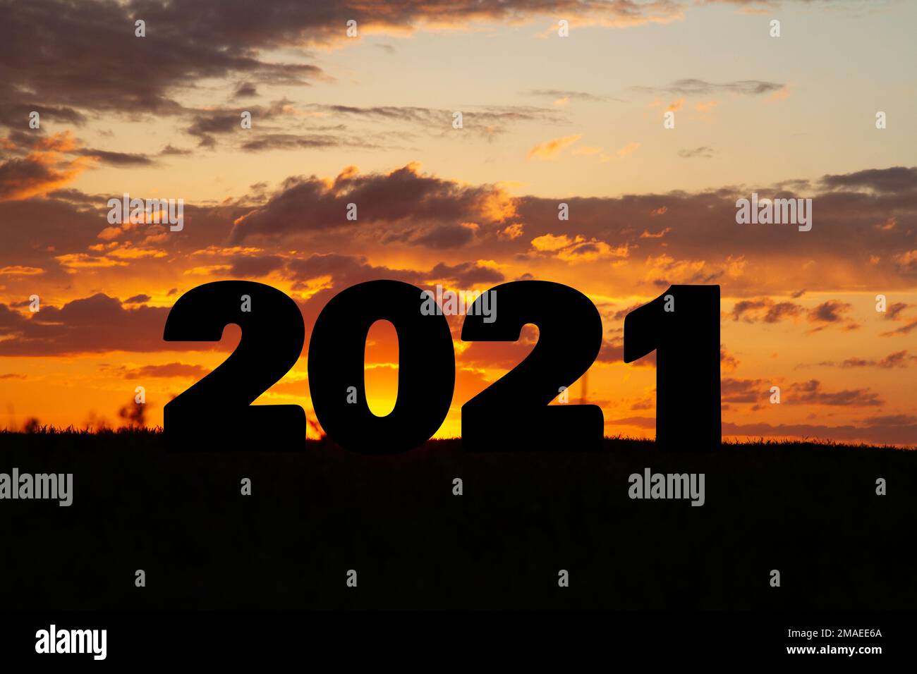 Year change. The beginning of a new year. New year concept. Symbol of ...
