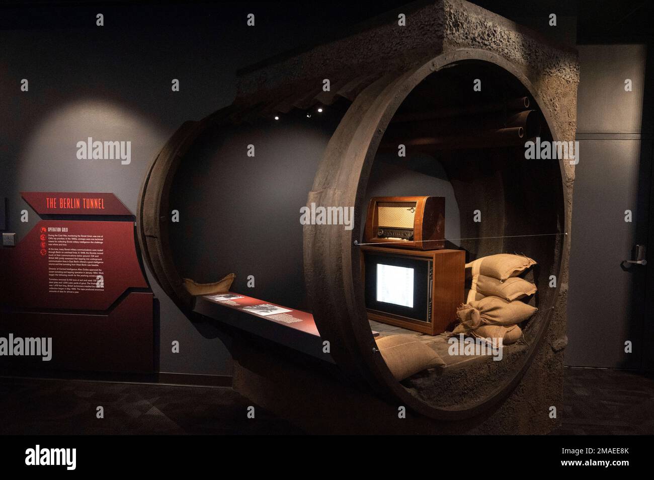 A mockup of the Berlin Tunnel the Central Intelligence Agency used for ...