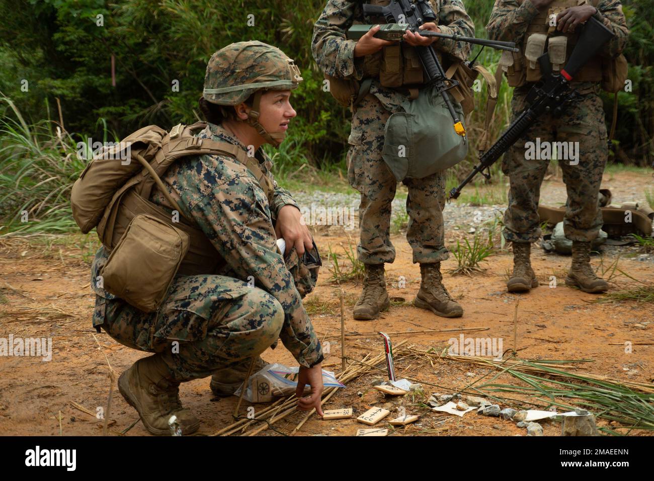 U.S. Marine Corps 1st Lt. Alivia Roskovich, a platoon commander with ...