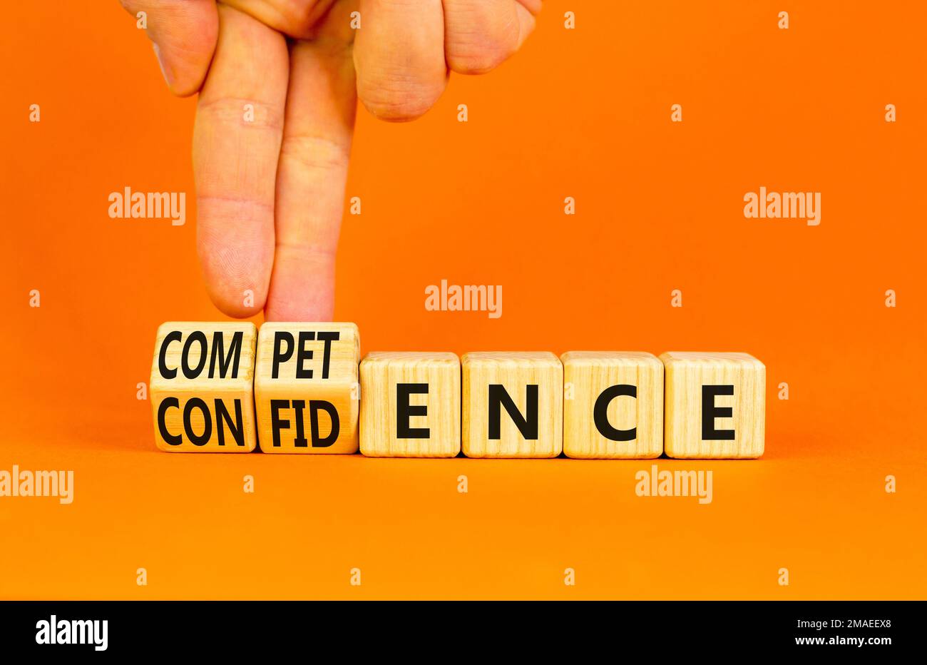 Competence and confidence symbol. Concept word Competence Confidence on ...
