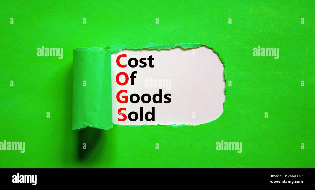 COGS cost of goods sold symbol. Concept words COGS cost of goods sold ...