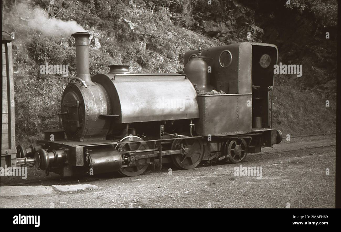 0-4-2ST locomotive Talylynn at Abergynolwyn on the narrow gauge ...