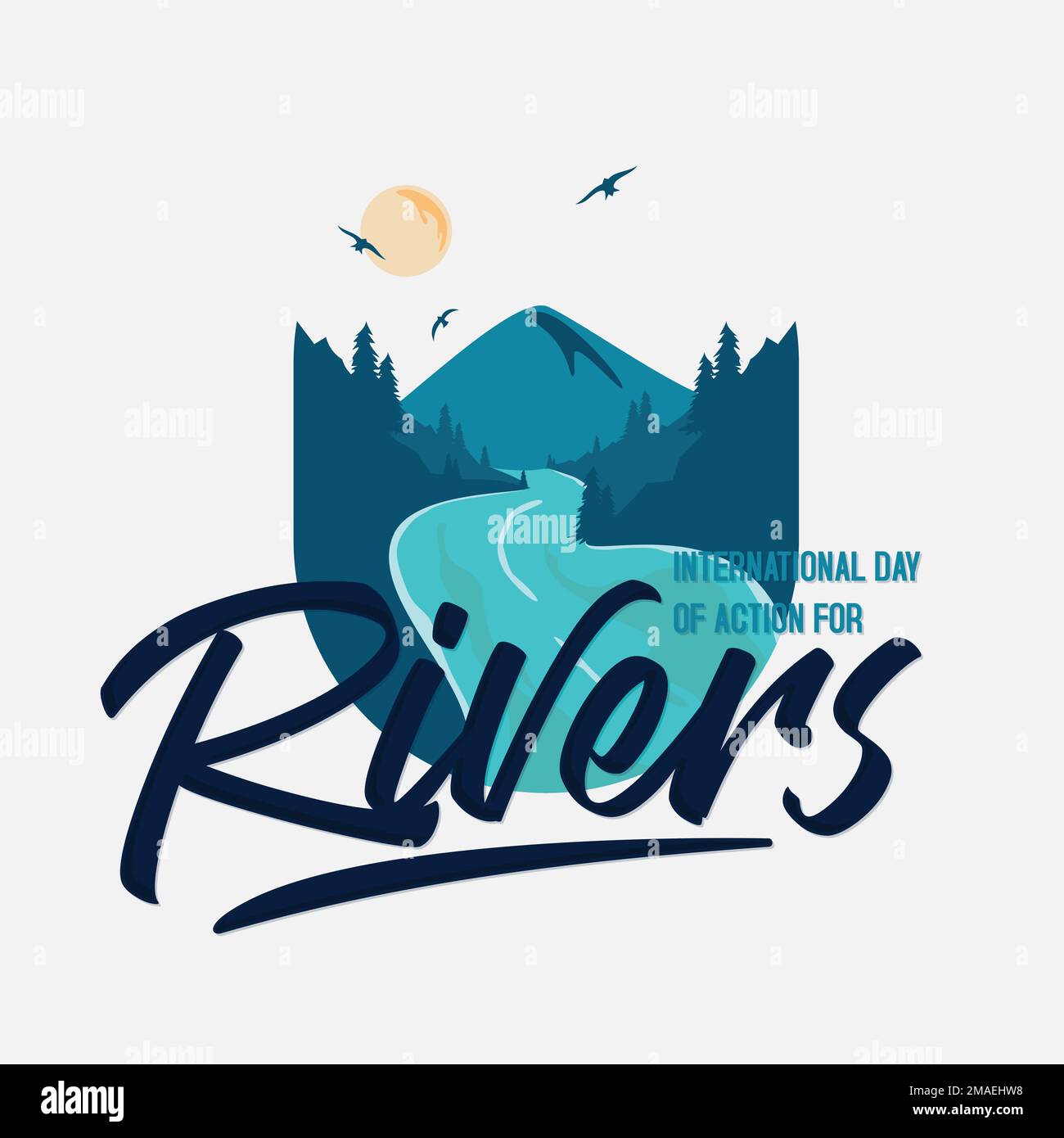 International Day Of Action For Rivers letter template background ...