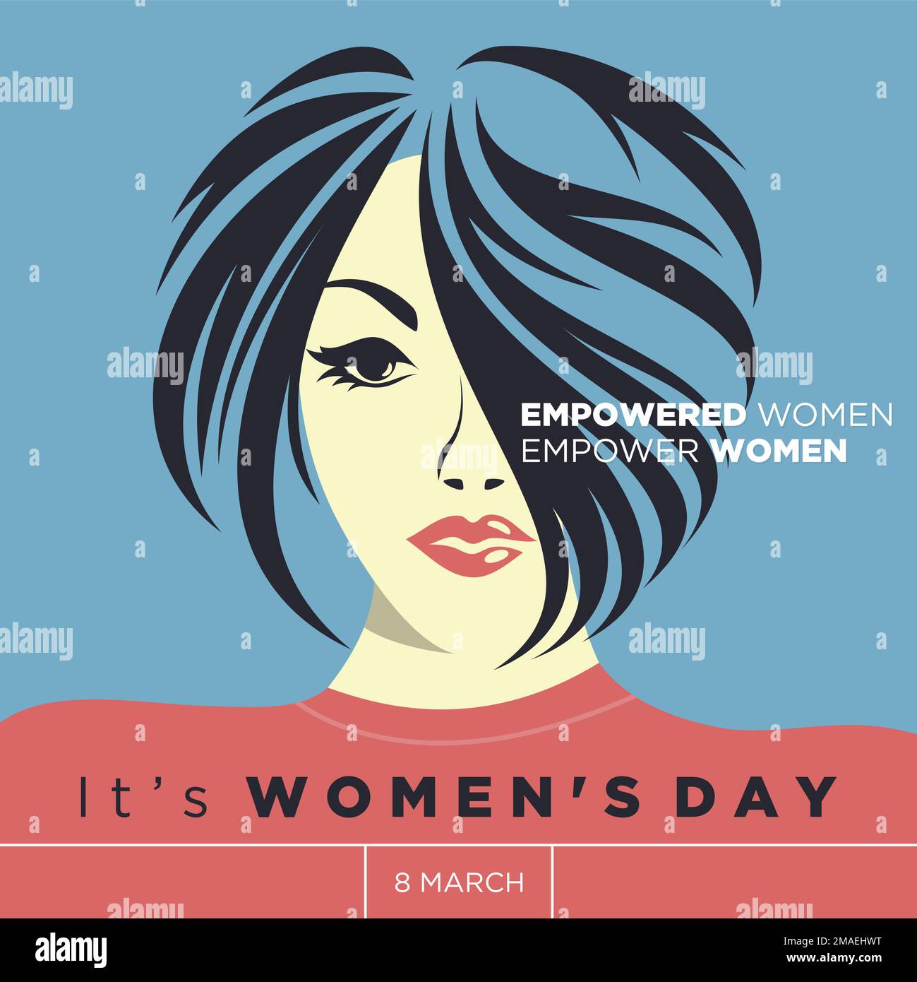 Empowered Women Empower Women letter background for Womens Day poster ...