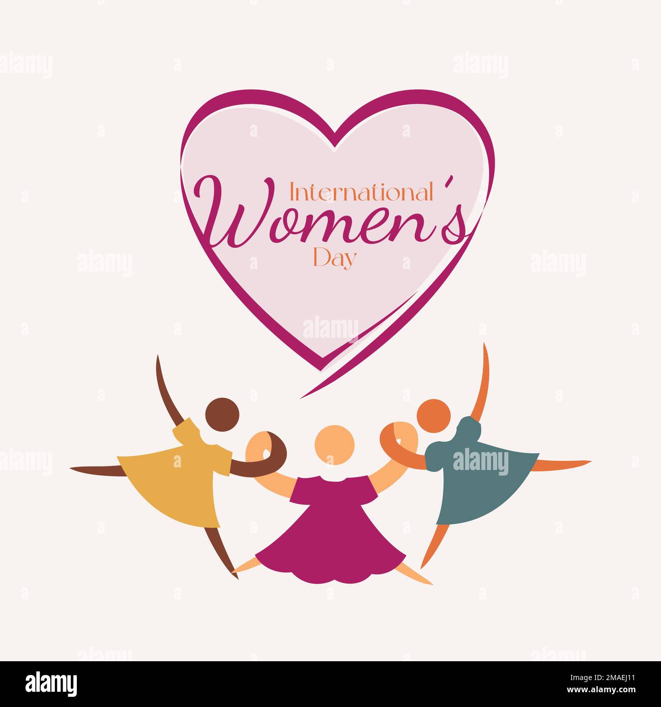 International Womens Day background with abstract women. Vector ...