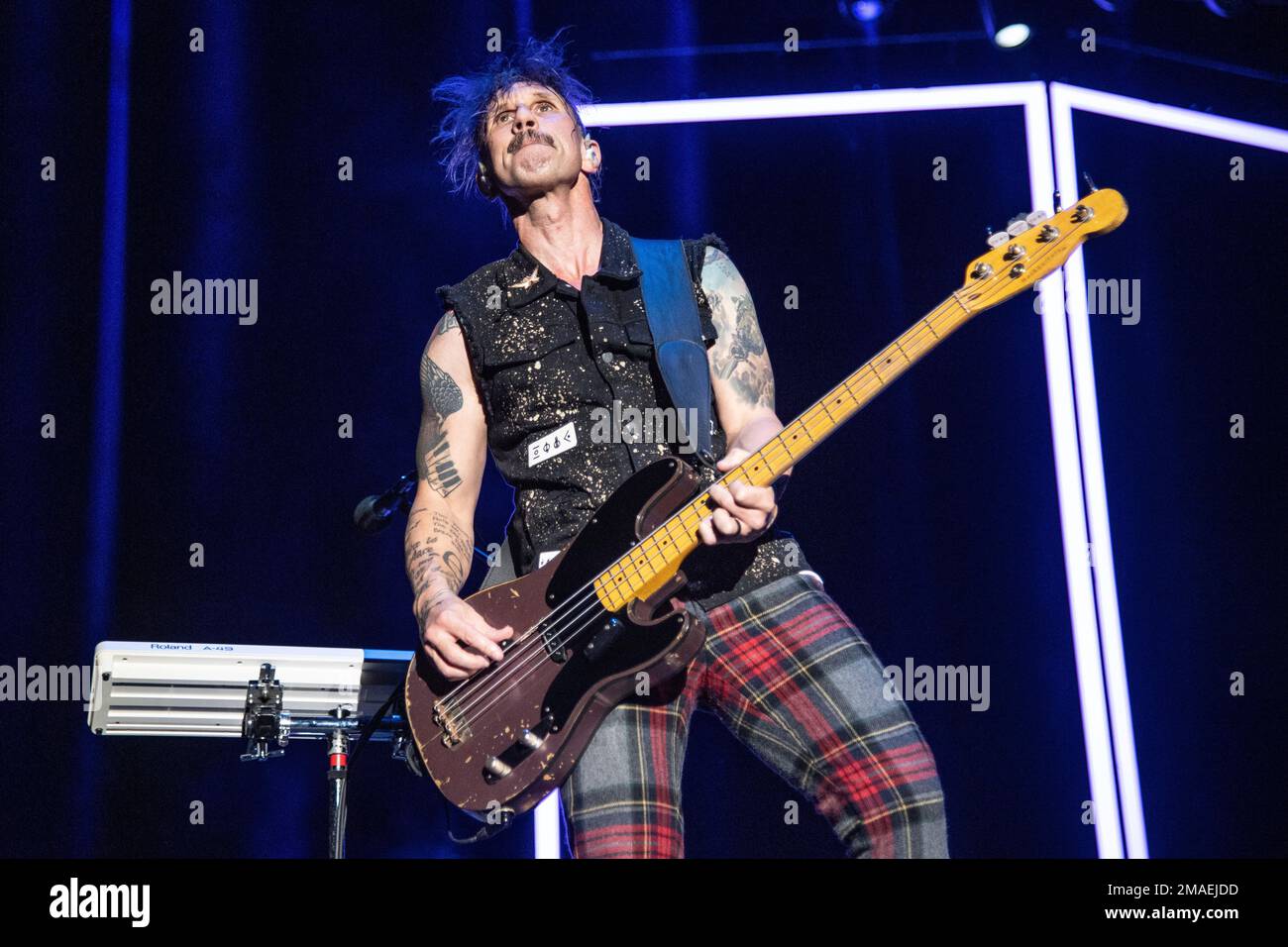 Eric Bass of Shinedown performs at the Louder Than Life Music Festival ...