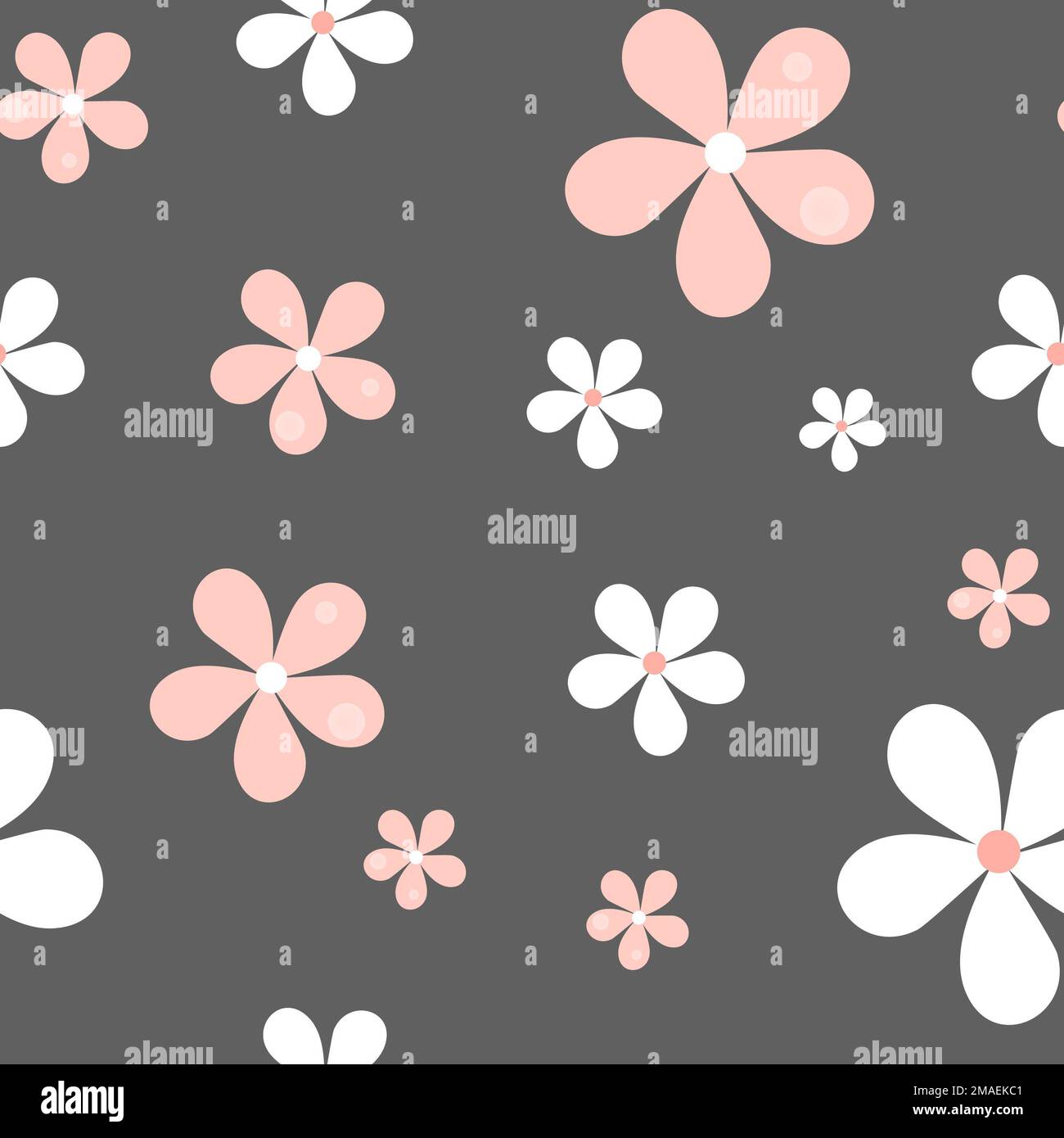 cute watercolor floral seamless pattern Stock Photo - Alamy