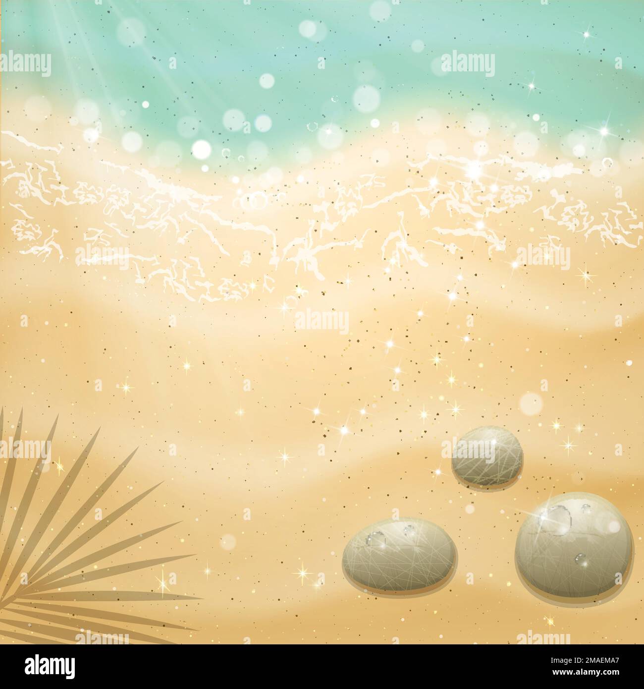 Nature landscape sandy tropical beach Stock Vector Images - Alamy